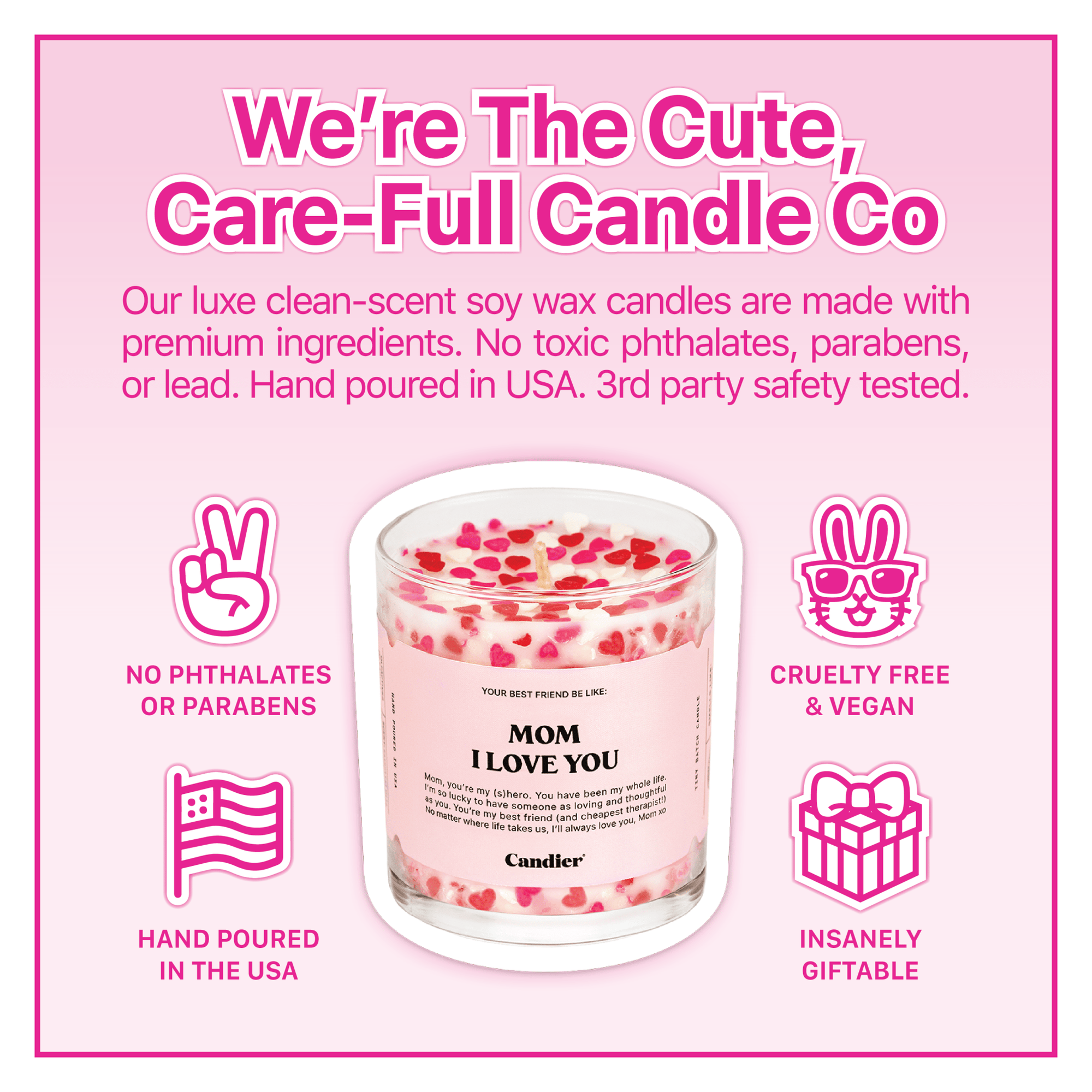 💕 Candier® Mom I Love You | Luxury Scented Candle – Best Gift for Mom