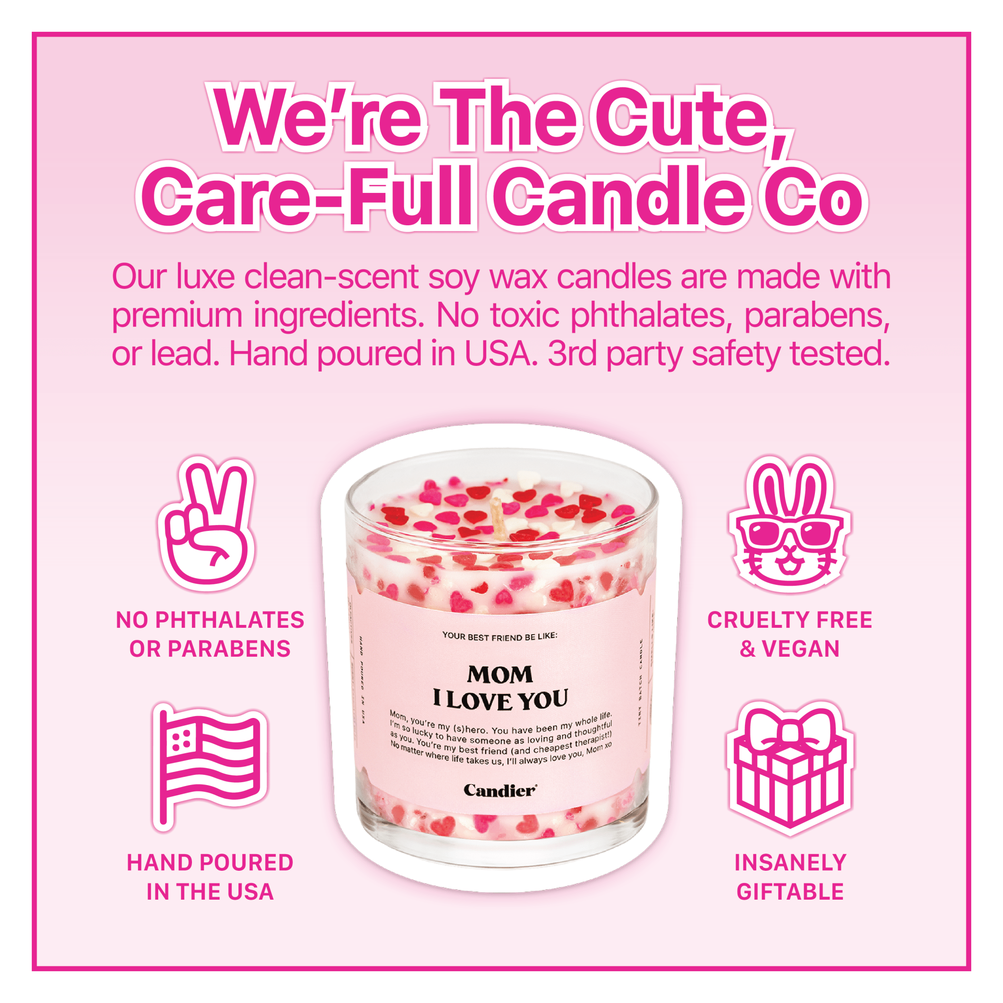 💕 Candier® Mom I Love You | Luxury Scented Candle – Best Gift for Mom