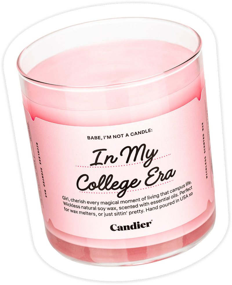 Flameless Candle | Candier® Cute Wax Melt In My College Era
