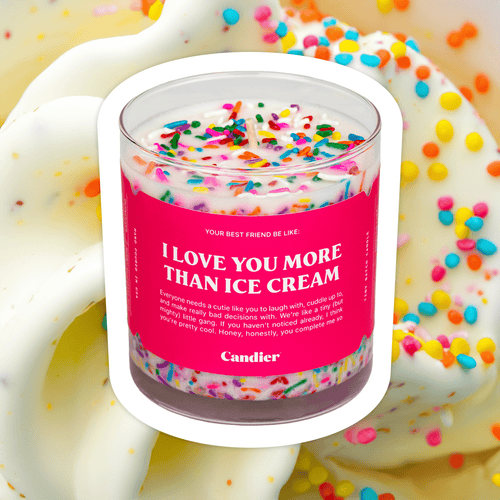 LOVE YOU MORE ICE CREAM CANDLE | ROMANTIC ICE CREAM SCENTED CANDLE