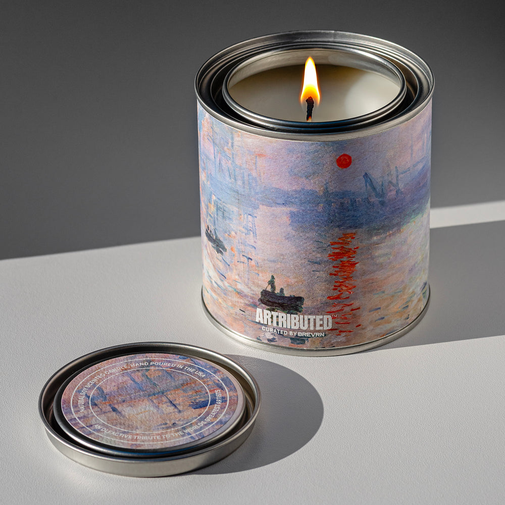 Gifts for Art Lovers: Monet Impression Sunrise Luxury Candle
